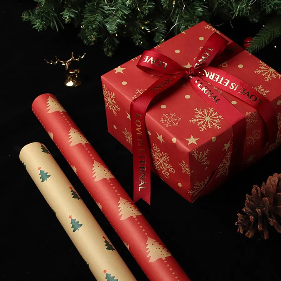 6pcs-Mix-Randomly-Christmas-Gift-Wrapping-Paper-Party-DIY-Kraft-Paper ...