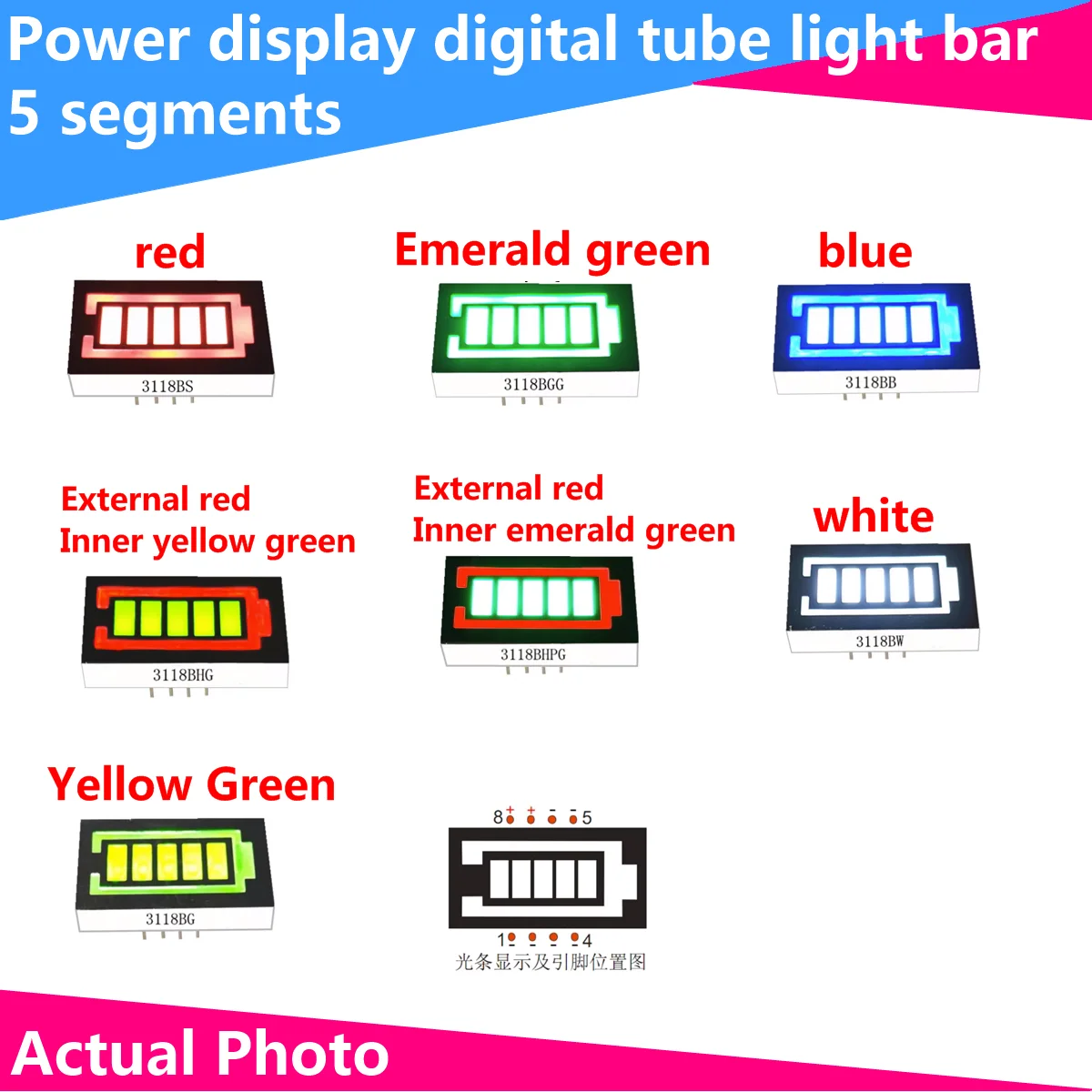 Led Light Bar 1Pcs 10 Segment LED Bargraph Light Display Module Bar Graph Ultra Bright Red Yel ...