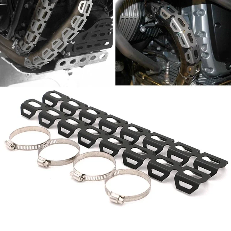 Motorcycle-Modified-Exhaust-Heat-Shield-Muffler-Pipe-Guards-Cover-Heel ...