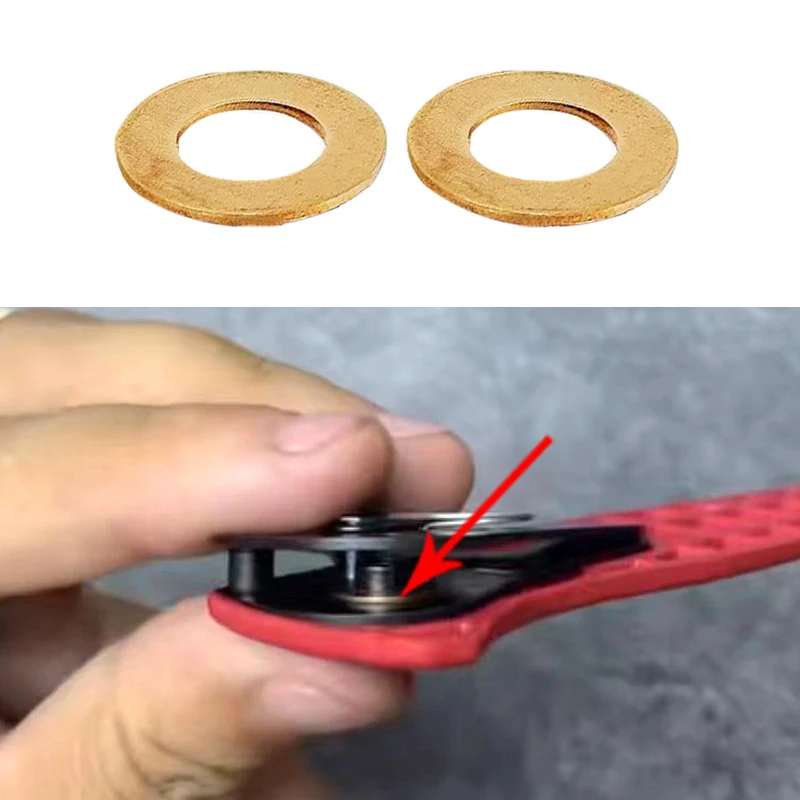 2pcs Brass Washer Bronze Copper Metal Cushion Pad Ring Meson Shim ...
