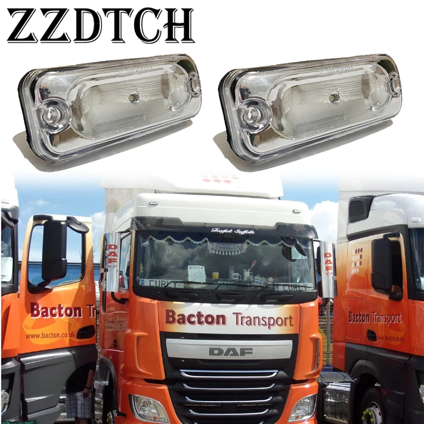 2 Pcs 24v Led Sunvisor Lamp For Daf Truck Xf95 Xf105 Xf106 Xf530 Cf85 ...