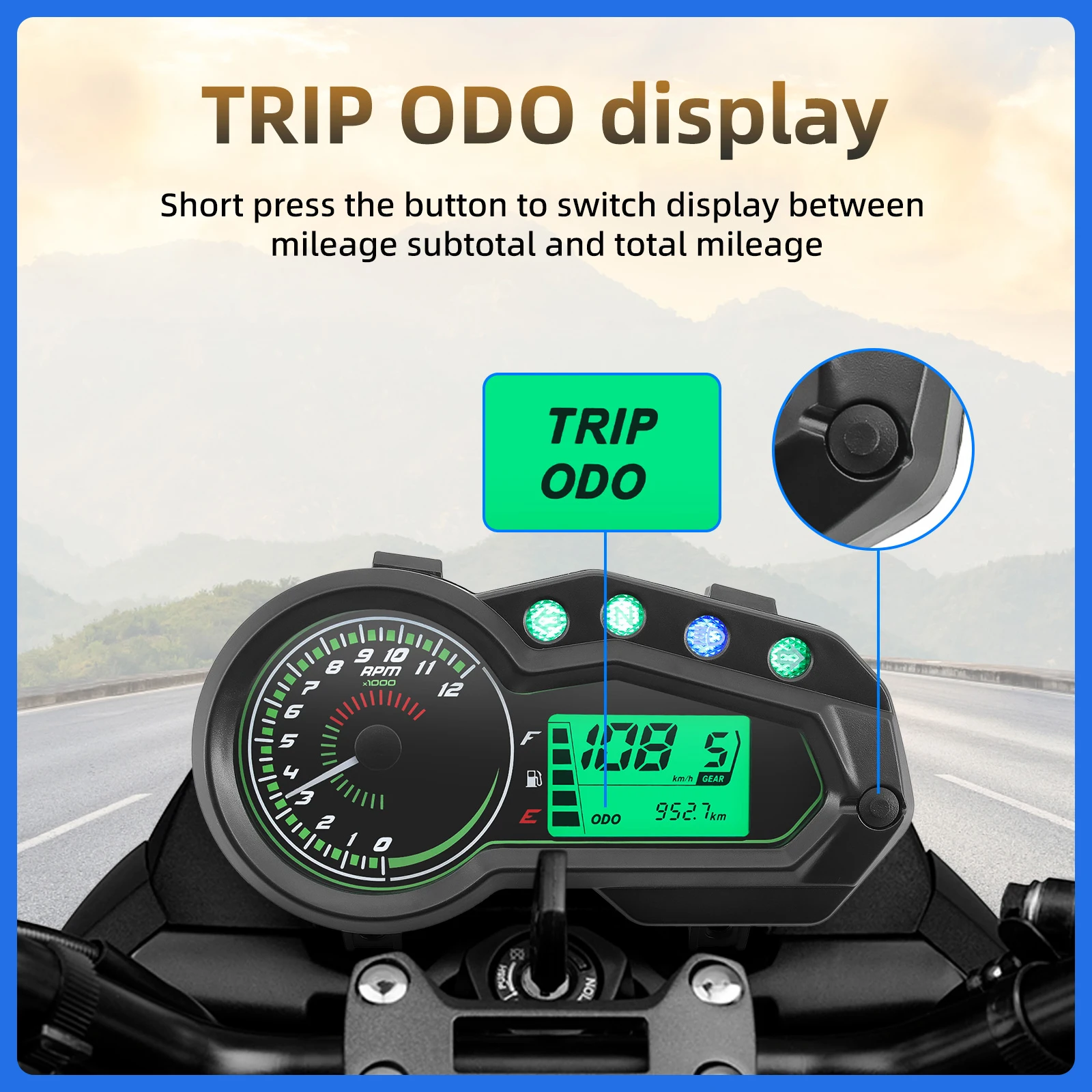 Motorcycle-Instrument-0-12000RPM-Meter-Motorcycle-Speed-Meter-ODO-Oil ...