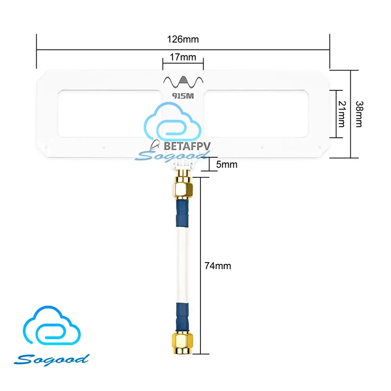 Wifi Fpv Version U818a 5dbi High Gain 915 Mhz Antenna 915mhz Whip ...