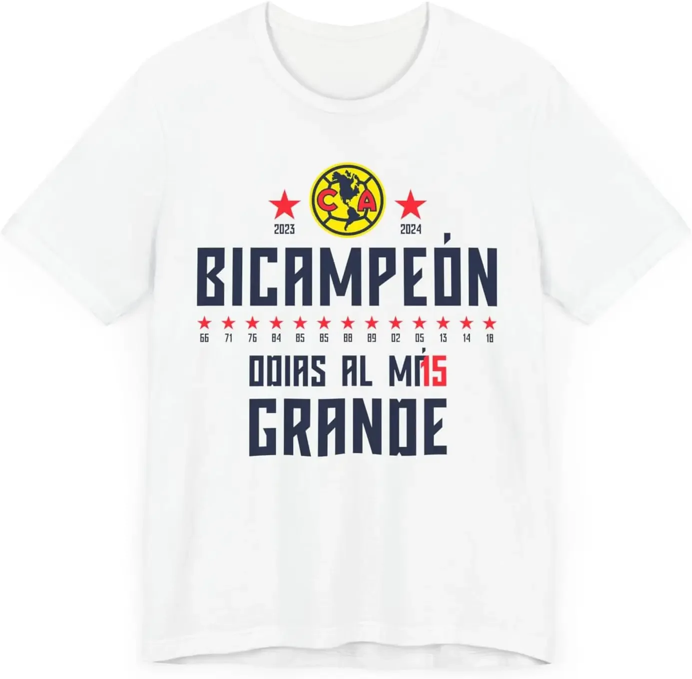 Playera-America-BICAMPEON-15-MX-2024-El-M-s-Club-Clausura-Liga-Team ...