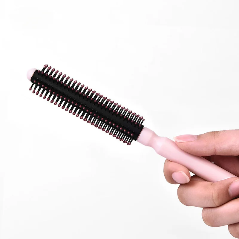 Mini-Round-Roll-Style-Hair-Comb-Professional-Detangling-Hair-Brush-Anti ...