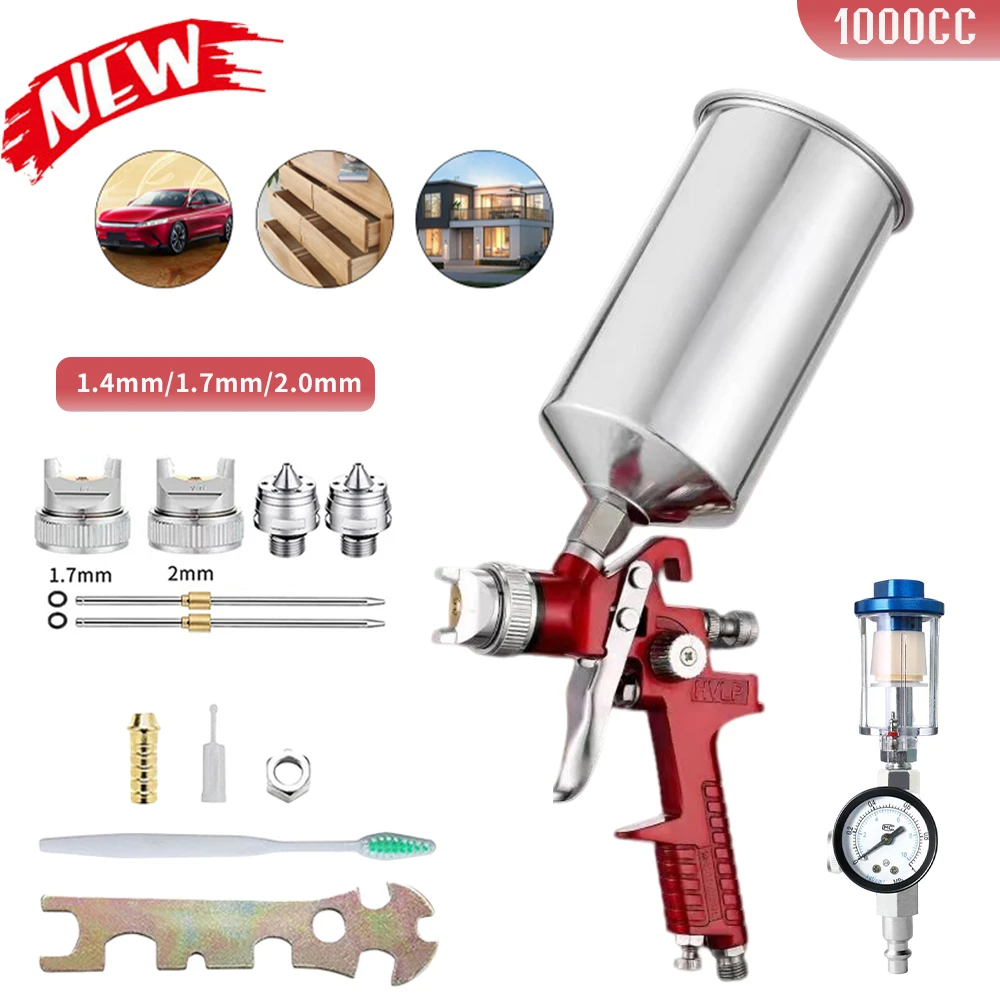 Spray Gun Hvlp 1.5mm Professional | Hvlp Spray Gun 1.4mm 1.7mm 2.0mm - Spray Gun - Aliexpress