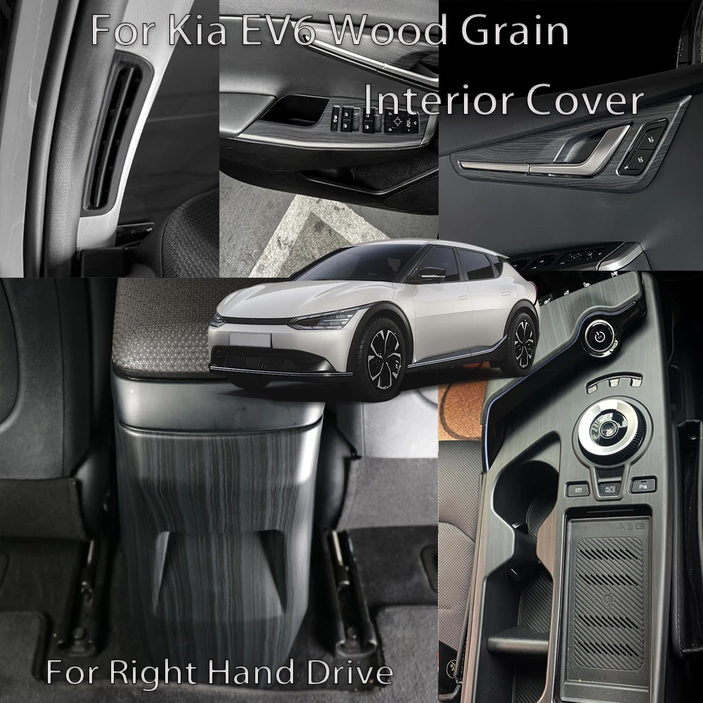 RHD-Wood-Grain-Styling-Interior-Decoration-For-Kia-EV6-Center-Console ...