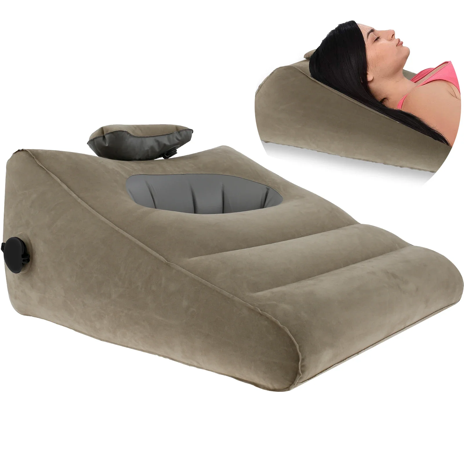 Travel-Inflatable-Wedge-Pillow-Leg-Rest-Lifter-Cushion-Pillow-Lumbar ...