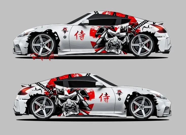 Japanese-Samurai-Car-Stickers-Vehicle-Painting-Taoist-Vinyl-Packaging ...