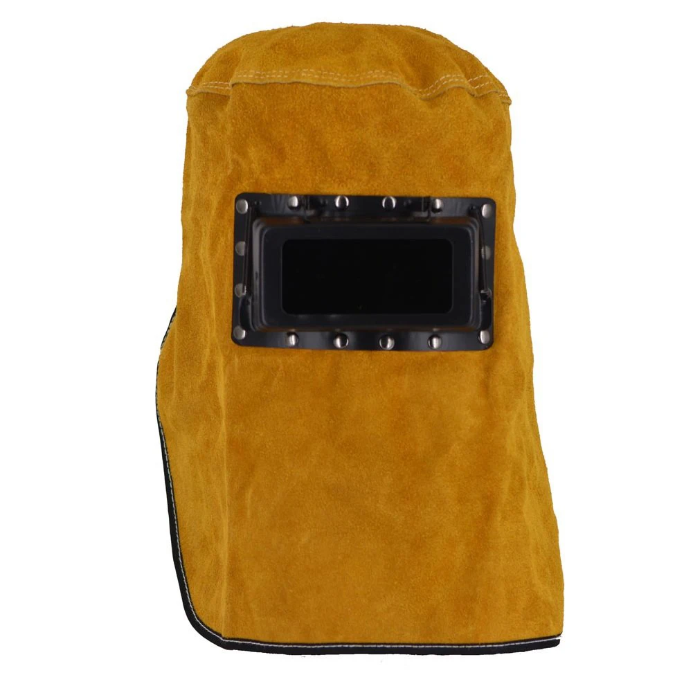 Leather-Welding-Helmet-Mask-Solar-FlipCover-Lens-Breathable-Leather ...