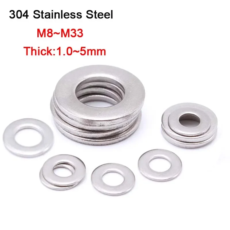 M8-M33-Shim-304-Stainless-Steel-Flat-Washer-Spacer-Gasket-Big-Metal ...