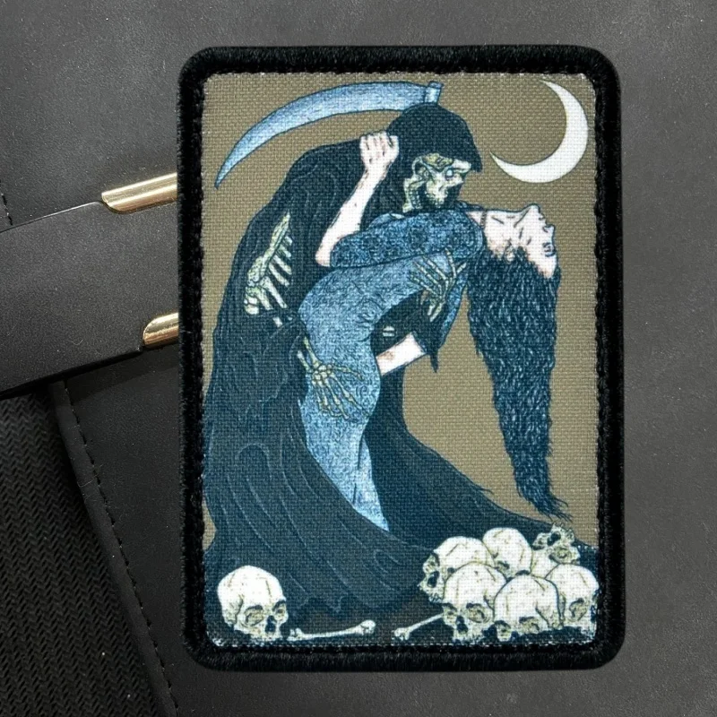"Dance with Death" Tactical Morale Badge Patches Skull Death Sickle ...
