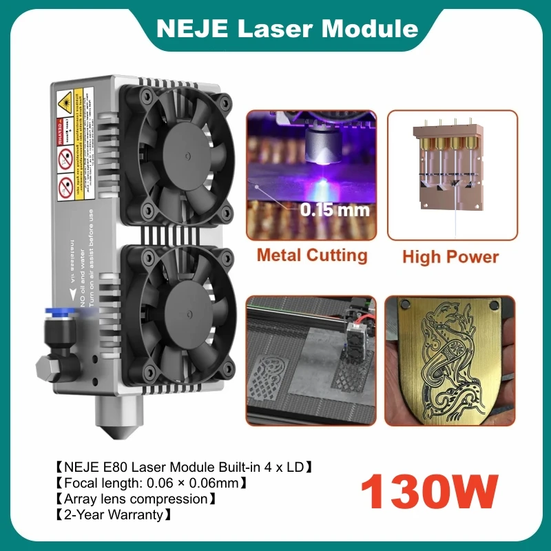 NEJE A40640/N40630/E40/E80 130W Laser Module Kits 450nm Blue Light TTL ...