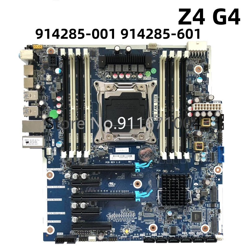 For-HP-Z4-G4-Workstation-Motherboard-914285-001-914285-601-L31850-001 ...