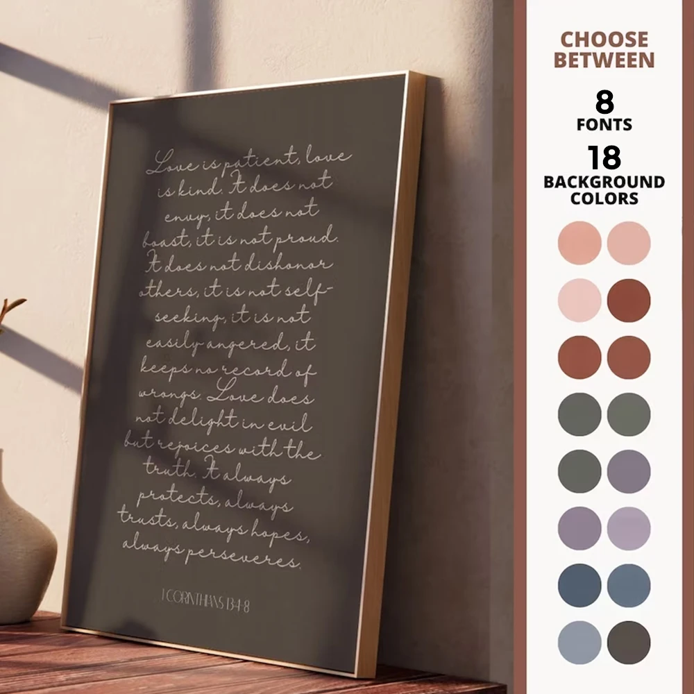 Custom Bible Verse Custom Gifts Wall Art Canvas Painting Posters For ...