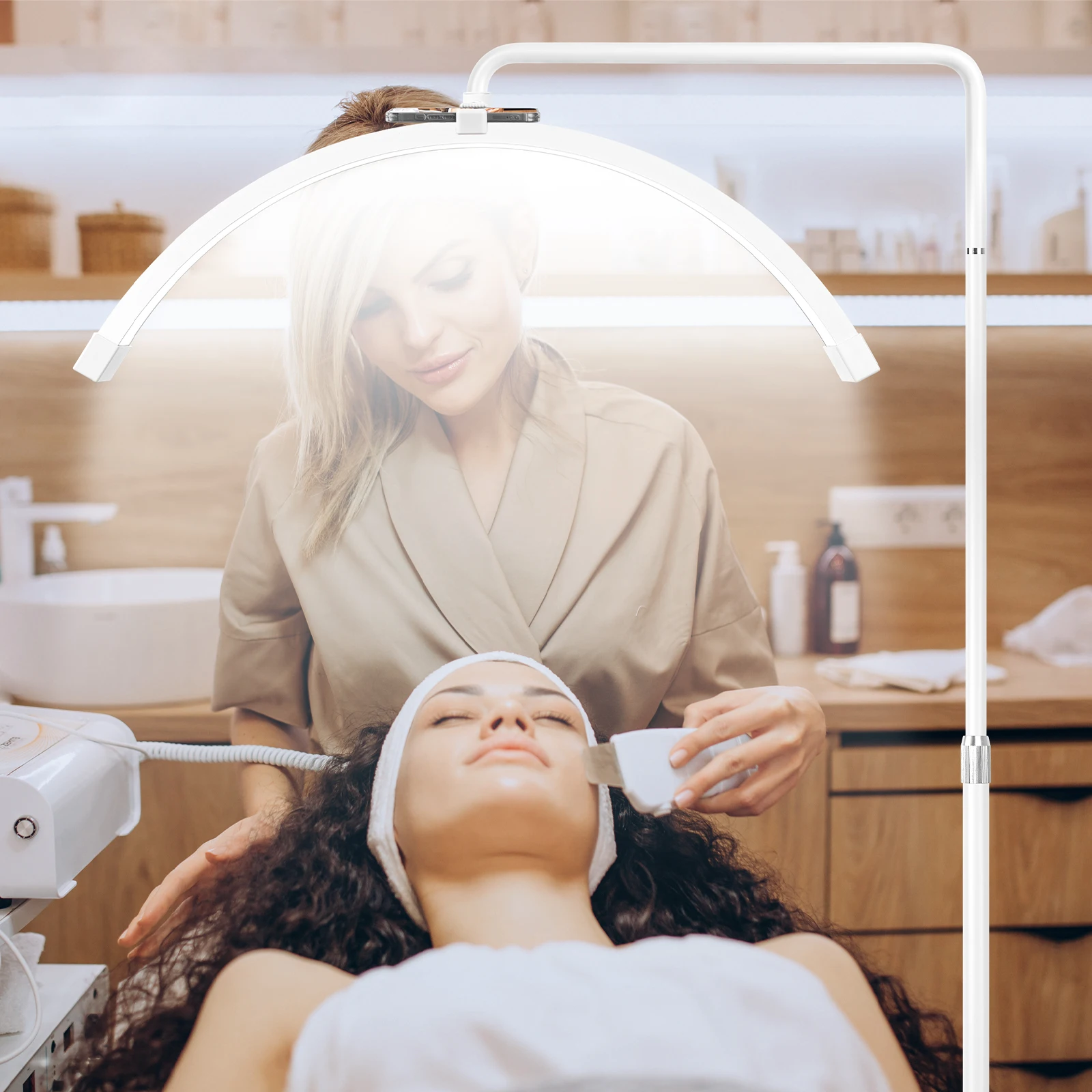 FOSOTO-28-Inch-Led-Lash-Light-Half-Moon-Shaped-Light-Lashes-Video-Ring ...