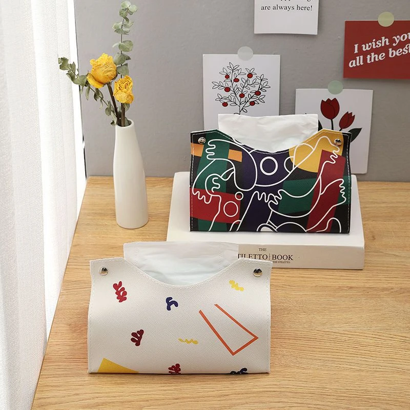 Nordic-Style-Tissue-Box-PU-Leather-Material-Tissue-Box-Creative-V-mouth ...