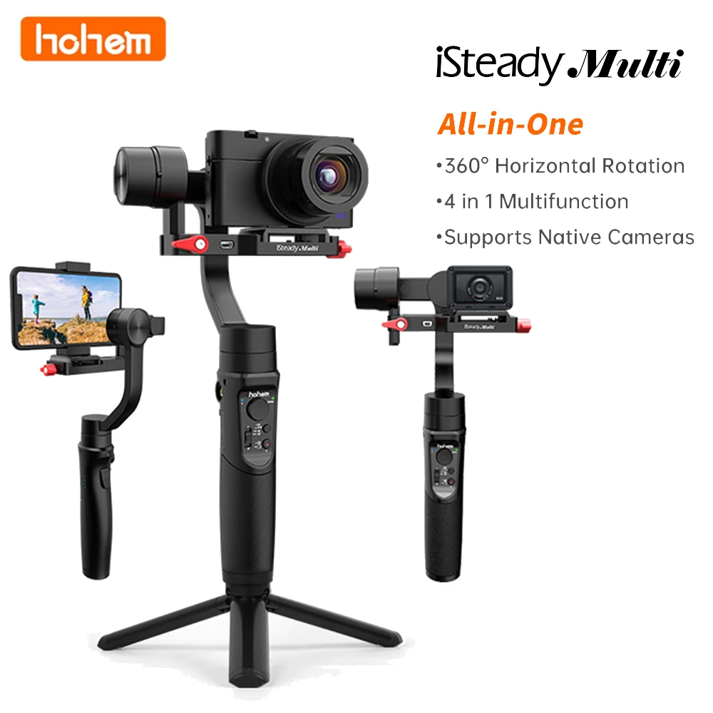 Hohem Isteady Multi Gimbal All-in-one 3-axis Handheld Stabilizer Selfie ...