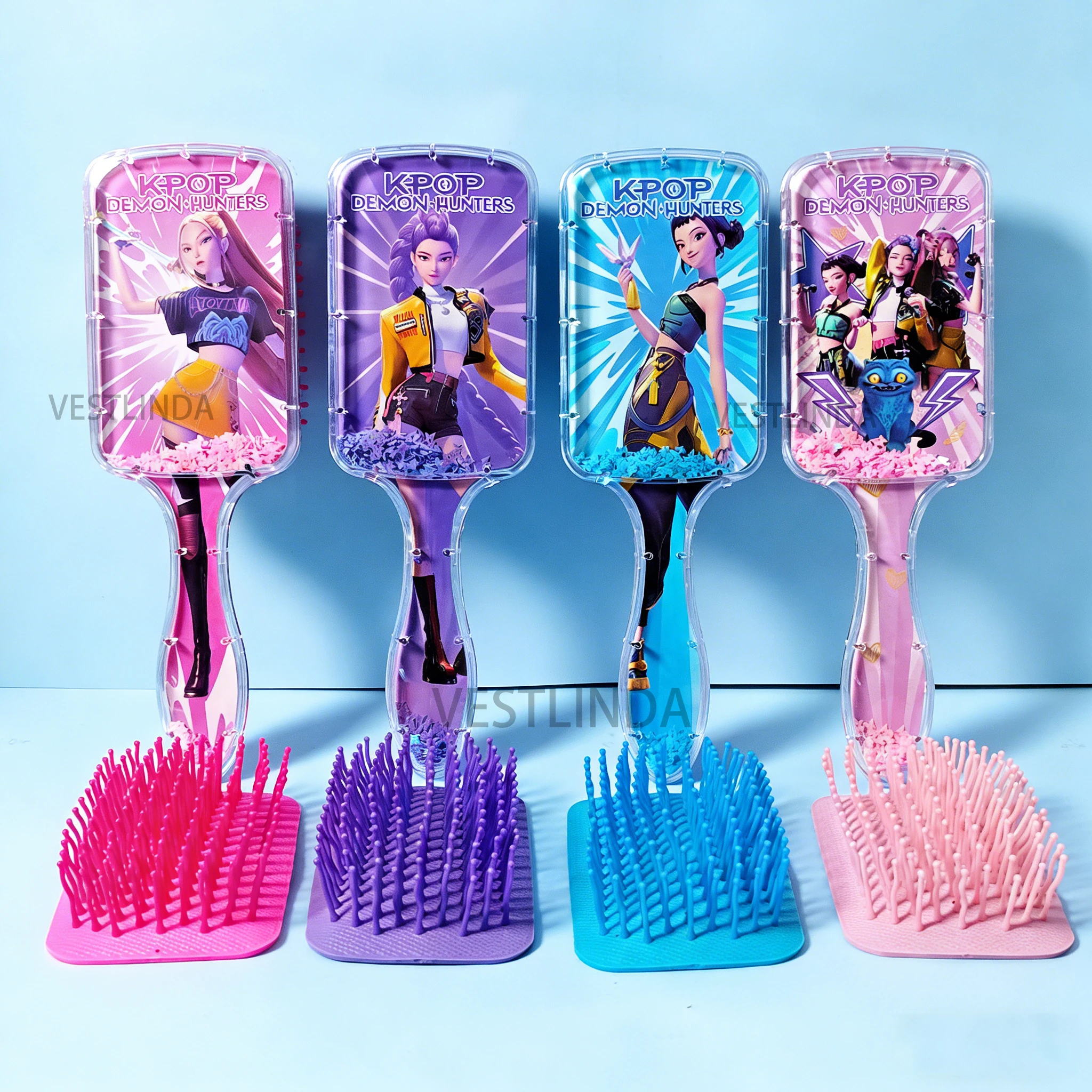 4/1PCS New Kpop Demon Hunters Air Cushion Comb Anime Cute Household ...