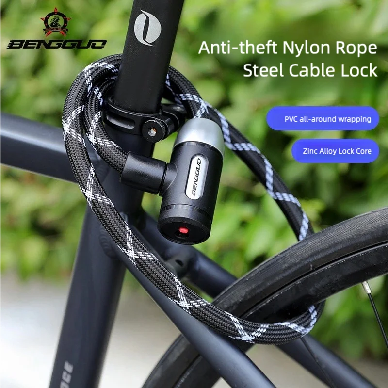Mountain Road Bicycle Lock Anti theft Portable Lock Anti theft Nylon ...