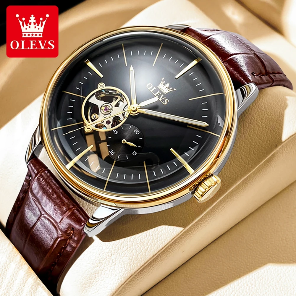 OLEVS-Original-Mechanical-Wristwatch-for-Men-Luxury-Simple-Hollow-Out ...