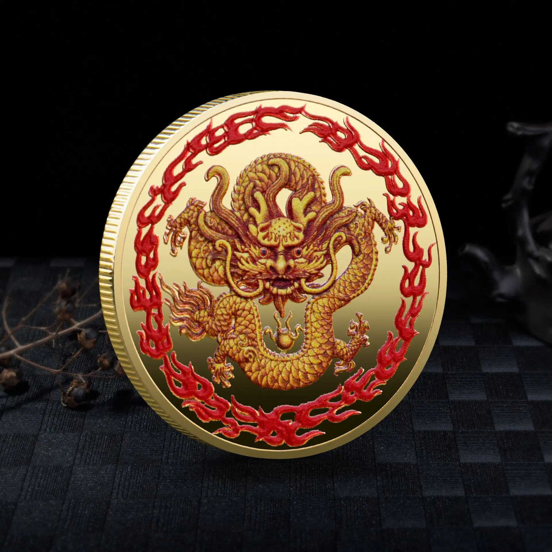 Collectible-Coins-Chinese-Dragon-Commemorative-Coin-Metal-Plated ...