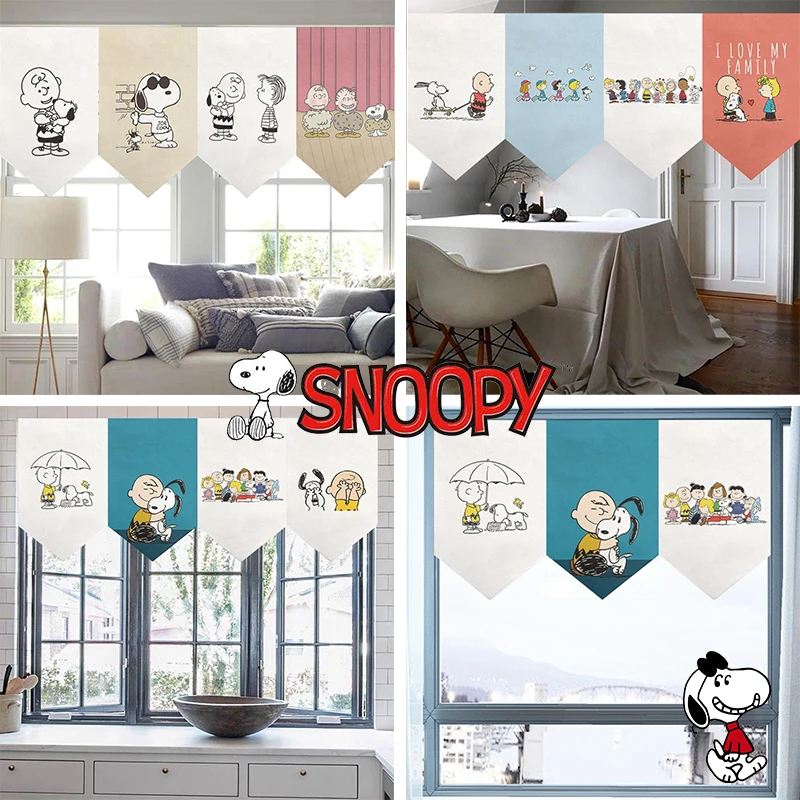 Snoopy-cortina-de-ventana-de-cocina-de-dibujos-animados-estilo-lindo ...