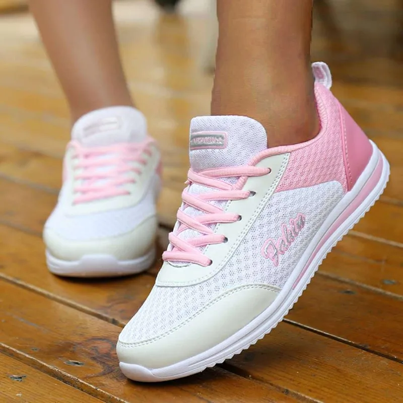 Sneakers-Women-Fashion-Lace-Up-Ladies-Vulcanized-Shoes-Trainers ...