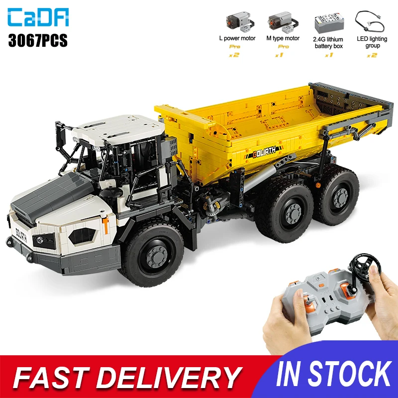 Cada-Technical-City-Rc-Articulated-Dump-Truck-Building-Blocks-3067pcs ...