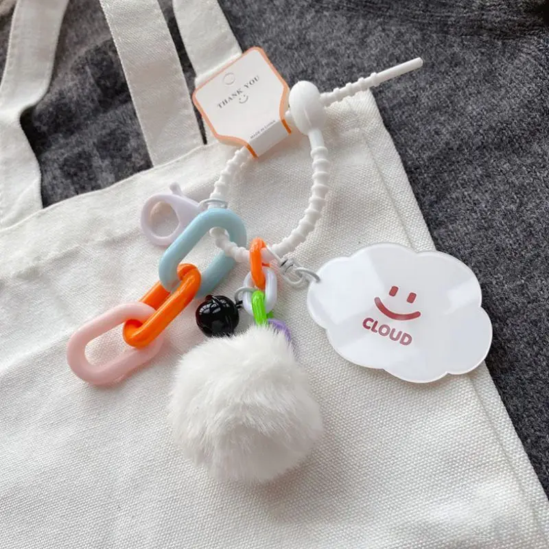 Korean-Style-Flower-Keychains-Cute-Clouds-Mirror-Keychains-Car-Keys ...