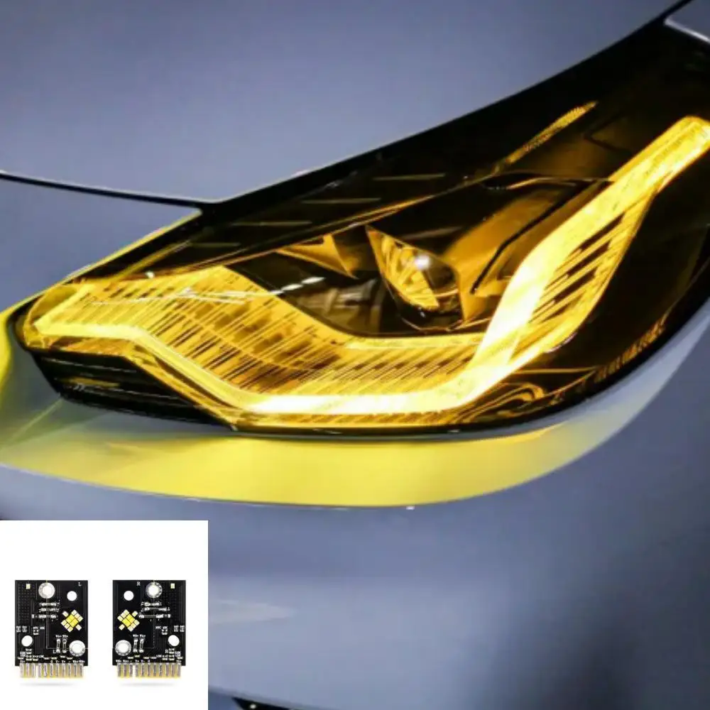 Car DRL Lemon Yellow Red For 2022 2023 BMW 2 series M2 LCI G42 G87 ...
