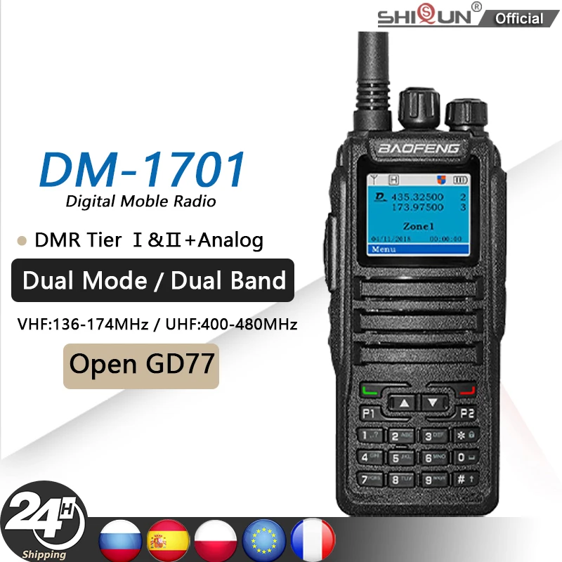 Baofeng-DMR-DM-1701-Walkie-Talkie-Open-GD77-Dual-Mode-Analog-Digital ...