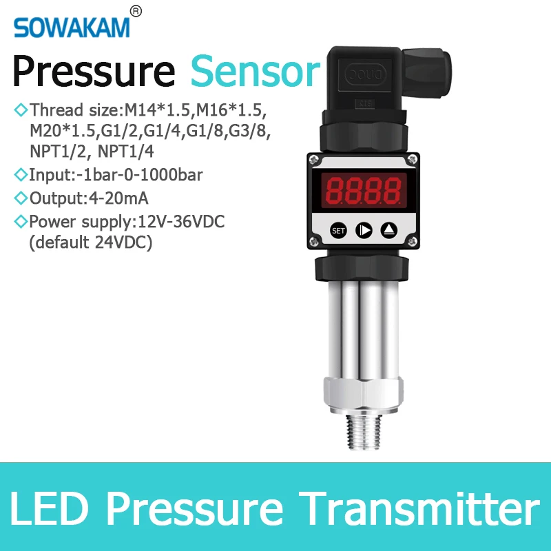 Transmisor-de-presi-n-LED-1bar-1000Bar-Sensor-de-presi-n-de-agua-Gas-y ...