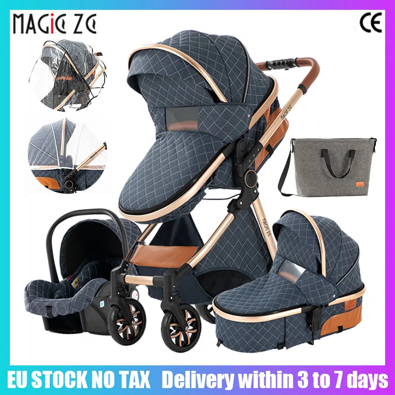 Baby-stroller-3-in-1-baby-cars-lightweight-strollers-with-car-seat-Four ...