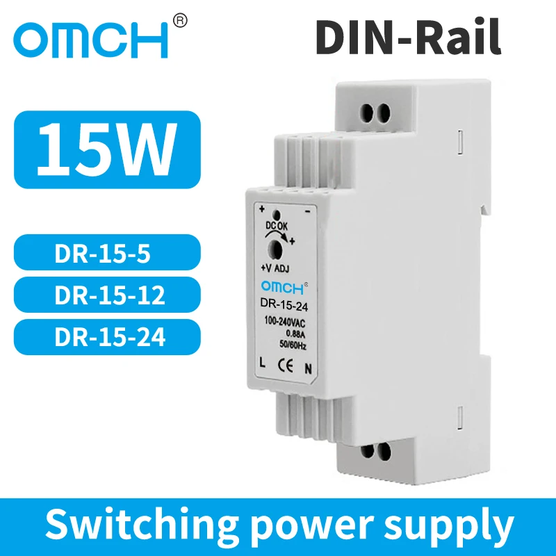OMCH-fuente-de-alimentaci-n-conmutada-DIN-Rail-de-15W-salida-nica-de-5V ...