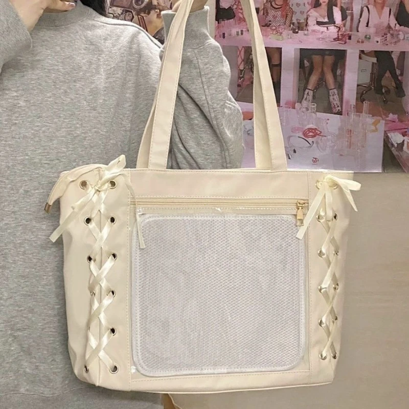 Japanese Kawaii Girls Itabag Large Capacity PU Leather Shoulder Bag ...