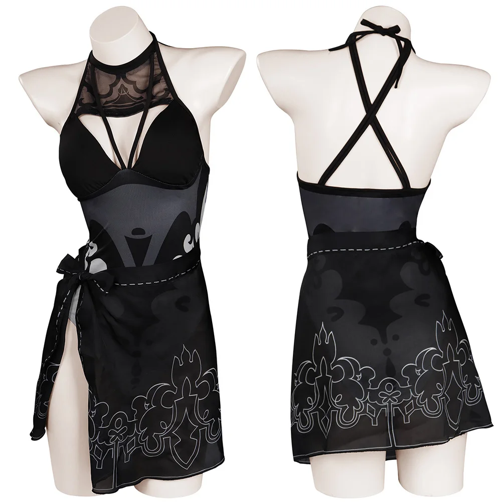 Disfraz de fantasía de NieR Automata 2B tipo B para mujer adulta, mono ...