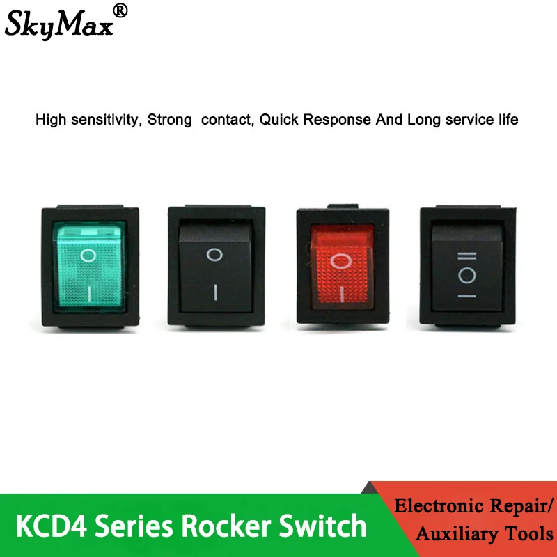 KCD4 Rocker Switch ON OFF/ON 2/3 Position 4PIN / 6PIN Electrical ...