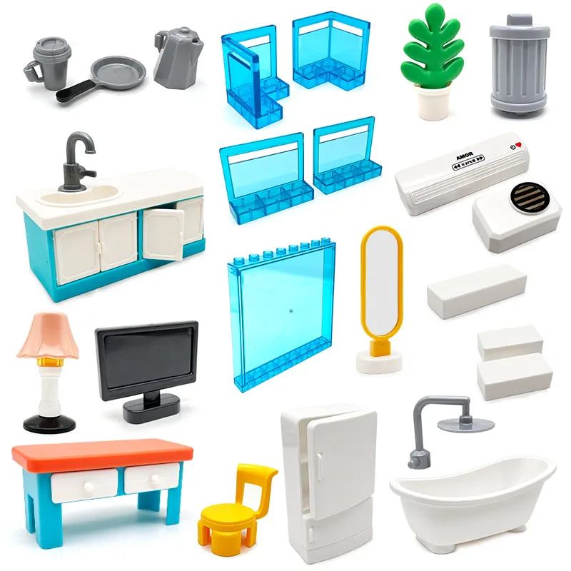 Big-Building-Block-Assembled-Mini-Furniture-Play-House-Toys-For ...