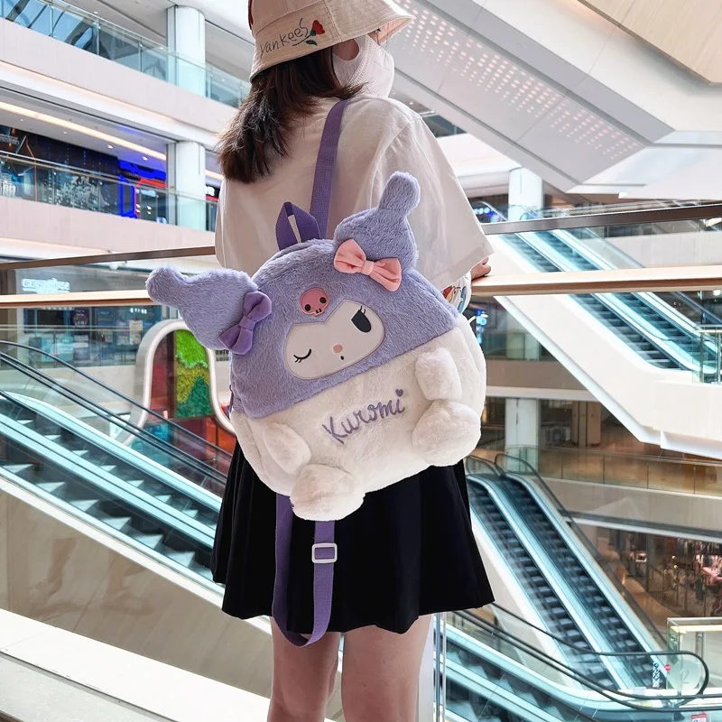 Cartoon Sanrio Kuromi Kawaii PP Cotton Backpack - KawaiiMerch.com