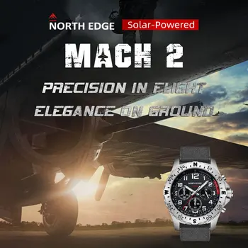 NORTH EDGE 2024 MACH 2 Men's Watches Solar Power 316 stainless steel ...