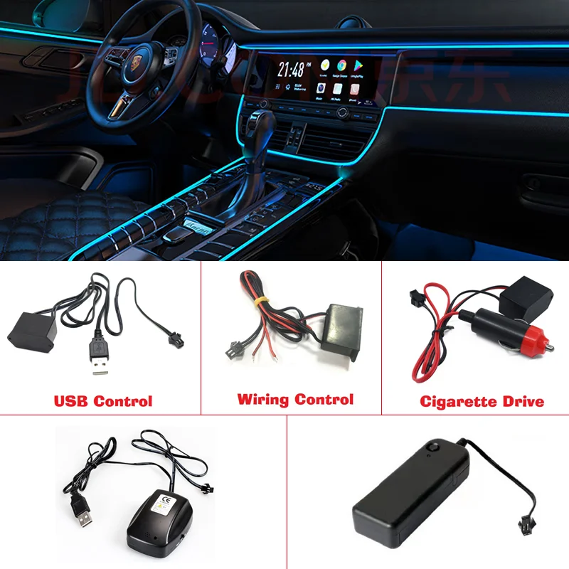 Car-Interior-Decorative-Lamps-Strips-Atmosphere-Lamp-Cold-Light ...