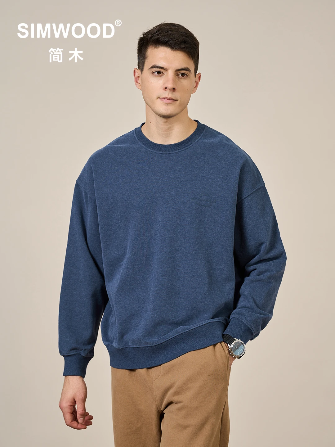 SIMWOOD-2023-Autumn-New-Oversize-390g-Fancy-Yarns-Fabric-Sweatshirts ...