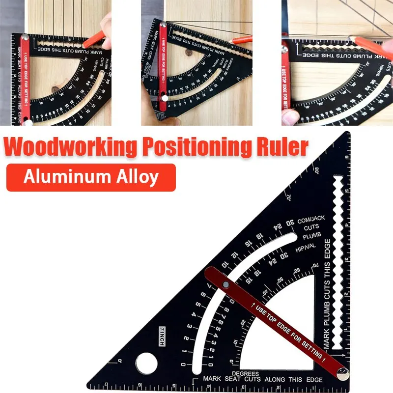 Woodworking Triangle Measuring Tools | Alloy Woodworking Line Ruler ...