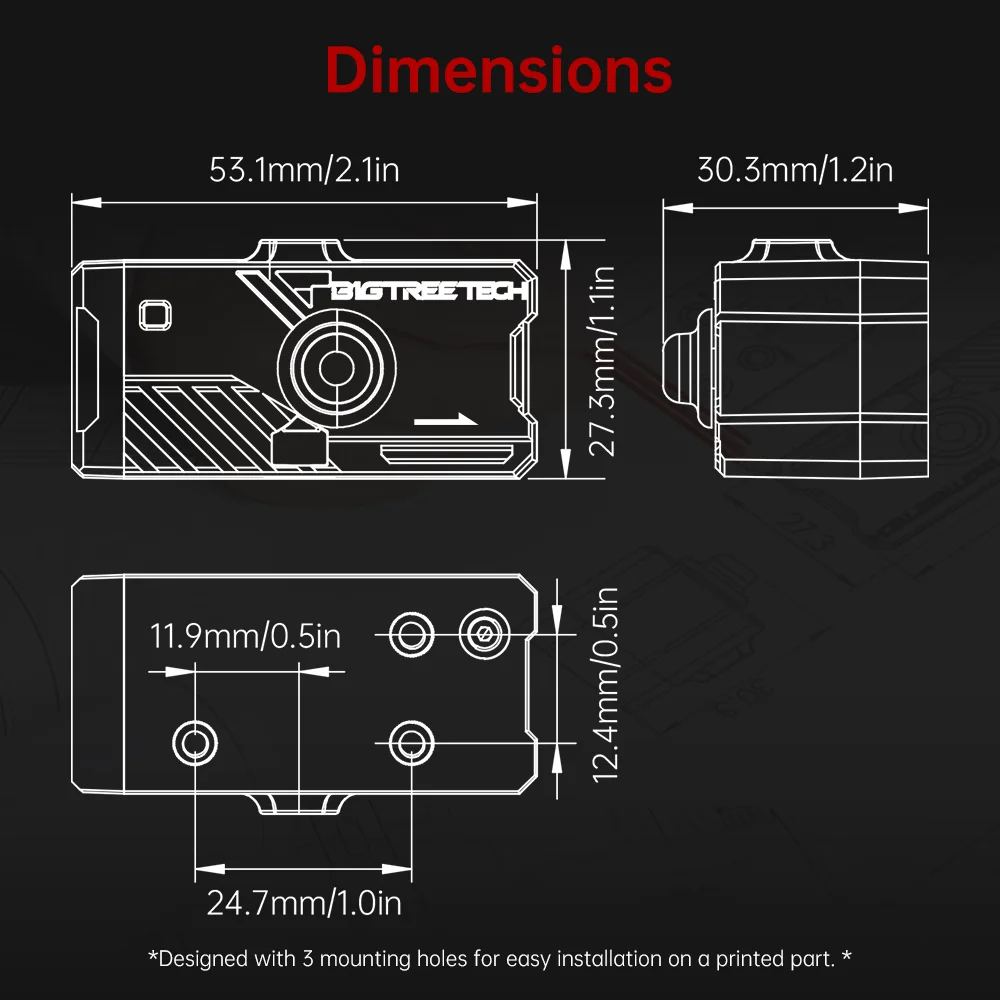 Blurolls BIGTREETECH Smart Filament Sensor Filament V2.0 Break Detection Module BTT SFS V2.0 for ...