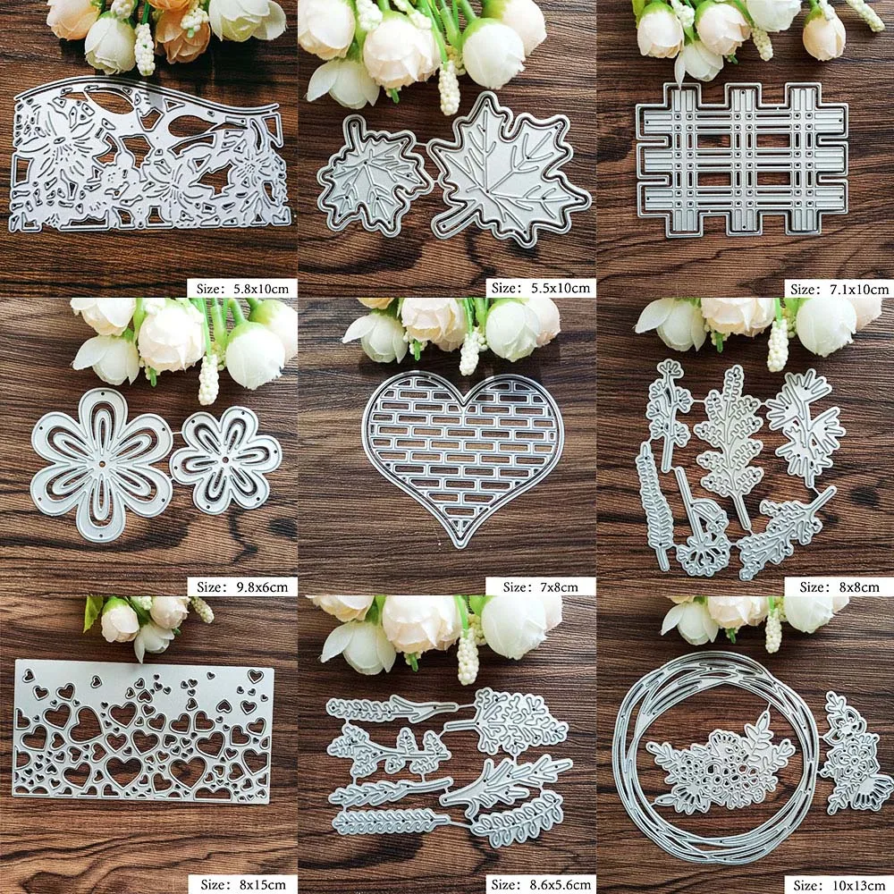 Flower | Background | Heart Shape Metal Cutting Dies Scrapbooking And Card Making Paper Craft ...