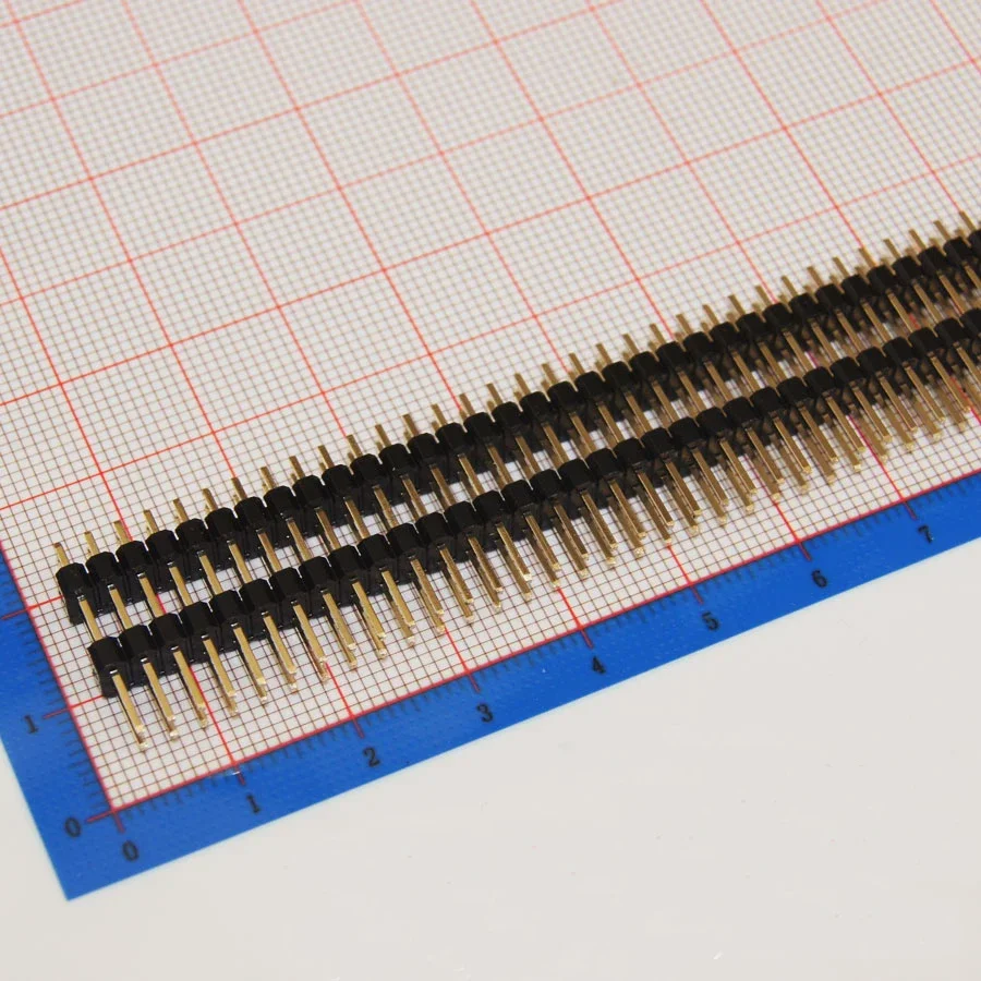 50pcs-2-54mm-2x40P-0-1-Dual-Row-Straight-Double-Plastic-Rohs-Gold ...