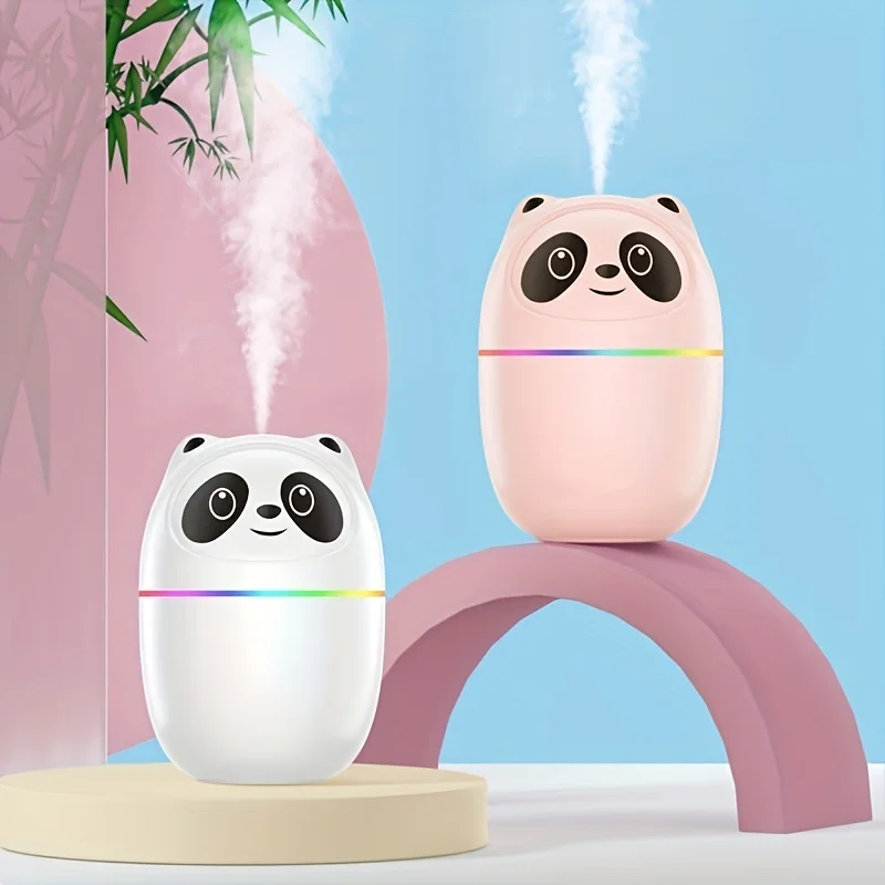 Panda-Air-Humidifier-LED-light-mini-cute-220ml-h2o-Sprayer-Double-Wet ...