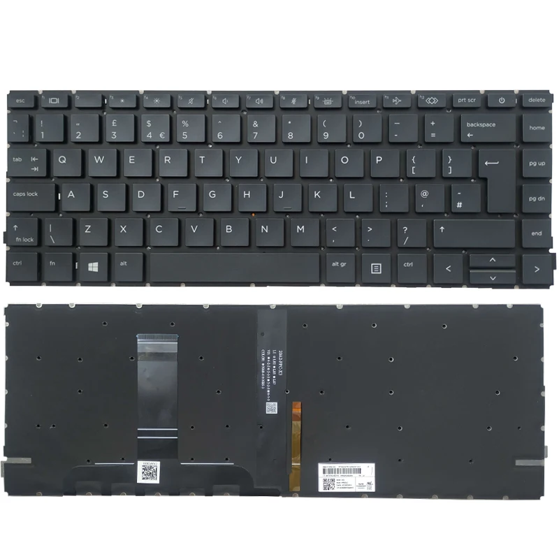 New Uk Laptop Keyboard For Hp Probook 440 G8 With Backlight Aex8qe00010 ...