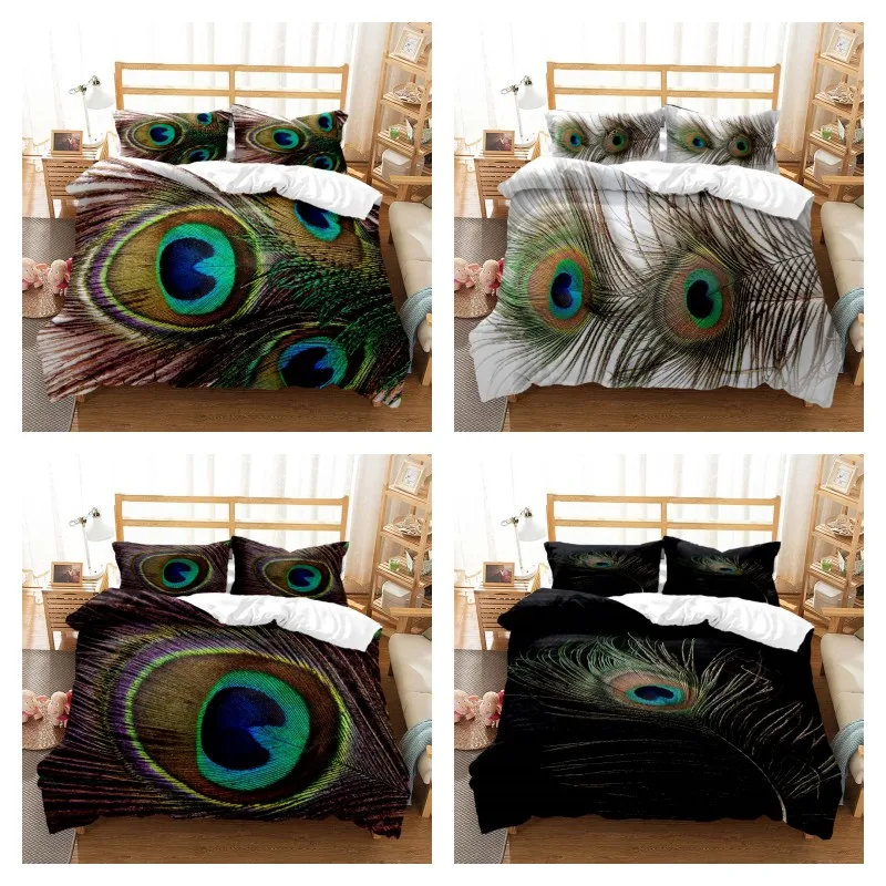 Peacock Digital Printing Polyester Bedding Set Bedding Set Gift Lucky ...